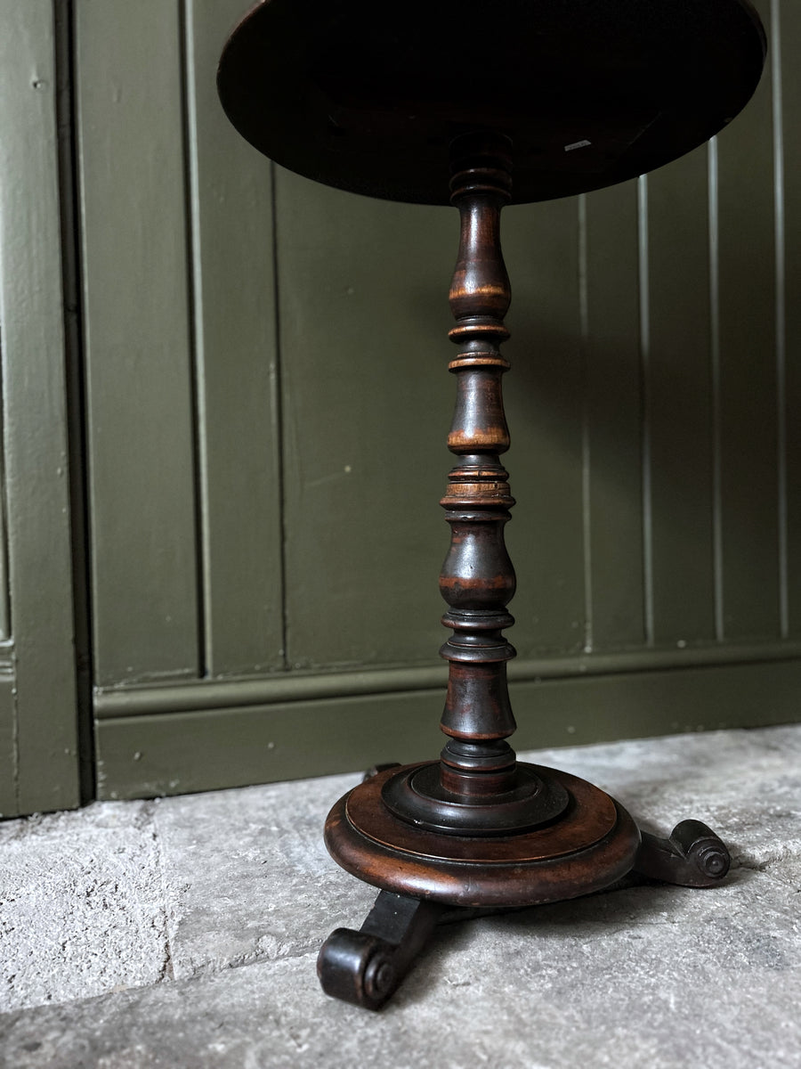 19th century antique Country house mahogony turned scroll feet wine si ...