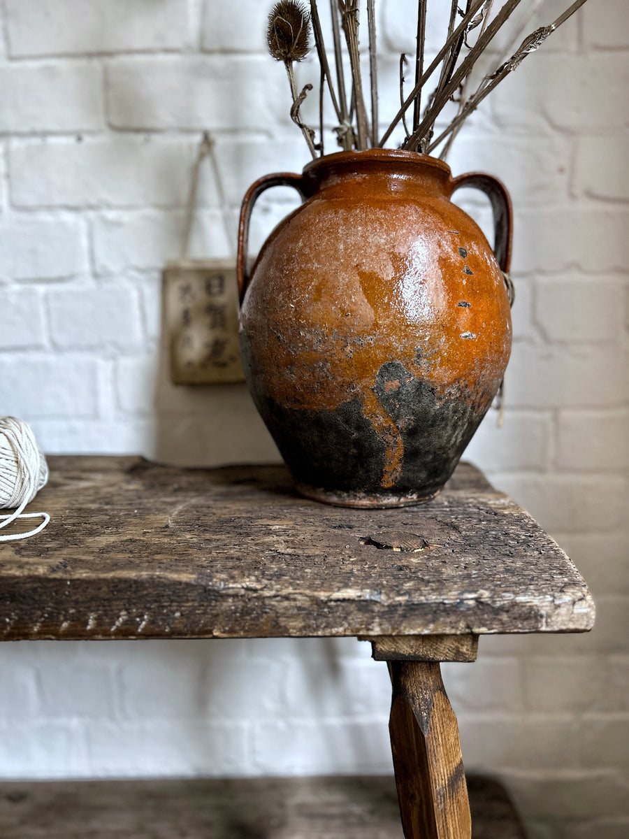 Antique Hungarian primitive wooden bench console table – The Old Potato ...