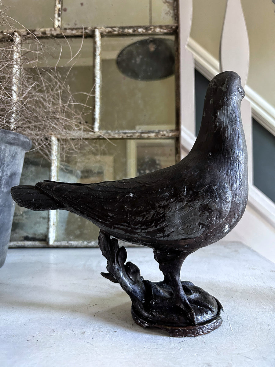 Antique cast iron decorative pigeon indoor or outdoor garden ornament ...