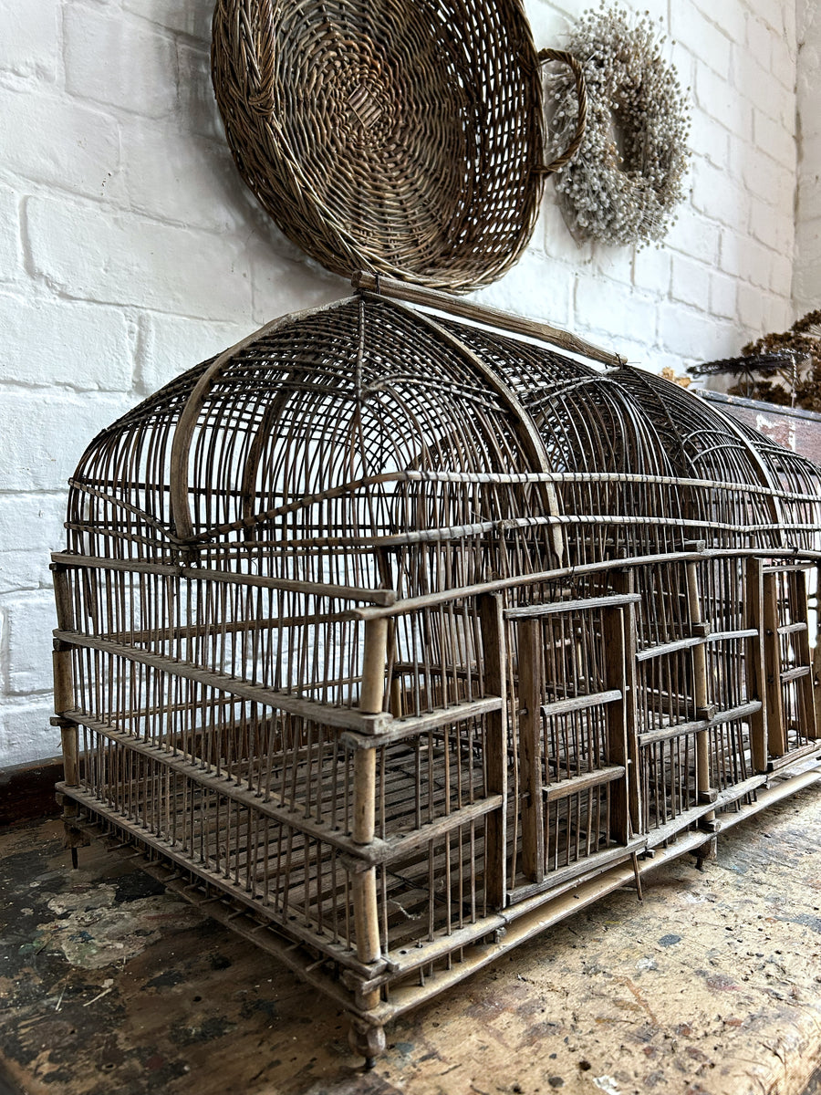 Early 19th Century antique Chinese double wicker bird cage – The Old ...