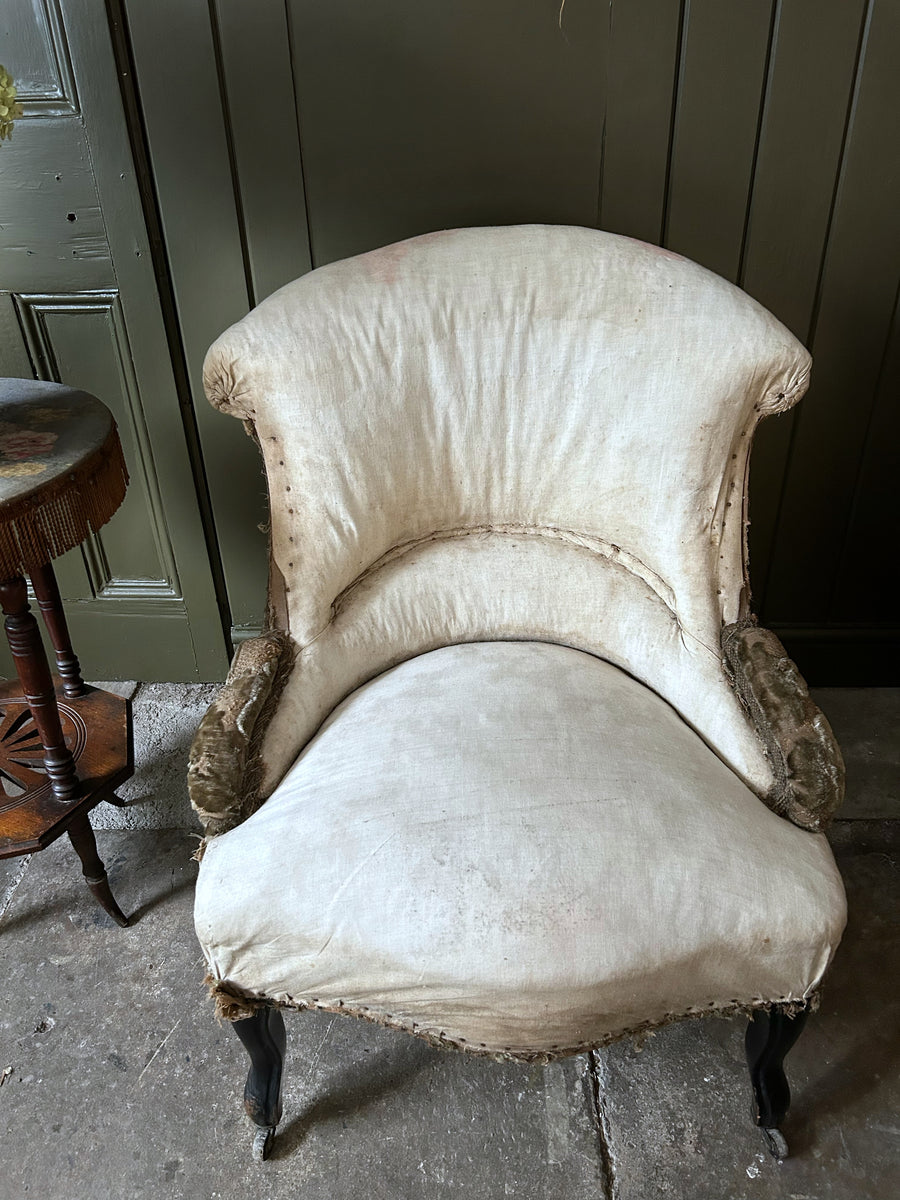 French antique 19th Century Napoleon III deconstructed salon arm chair ...