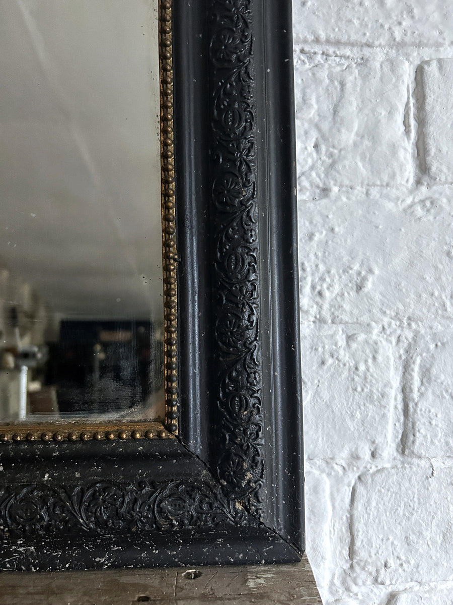 A French antique Louis Philippe black and gold mirror – The Old Potato ...