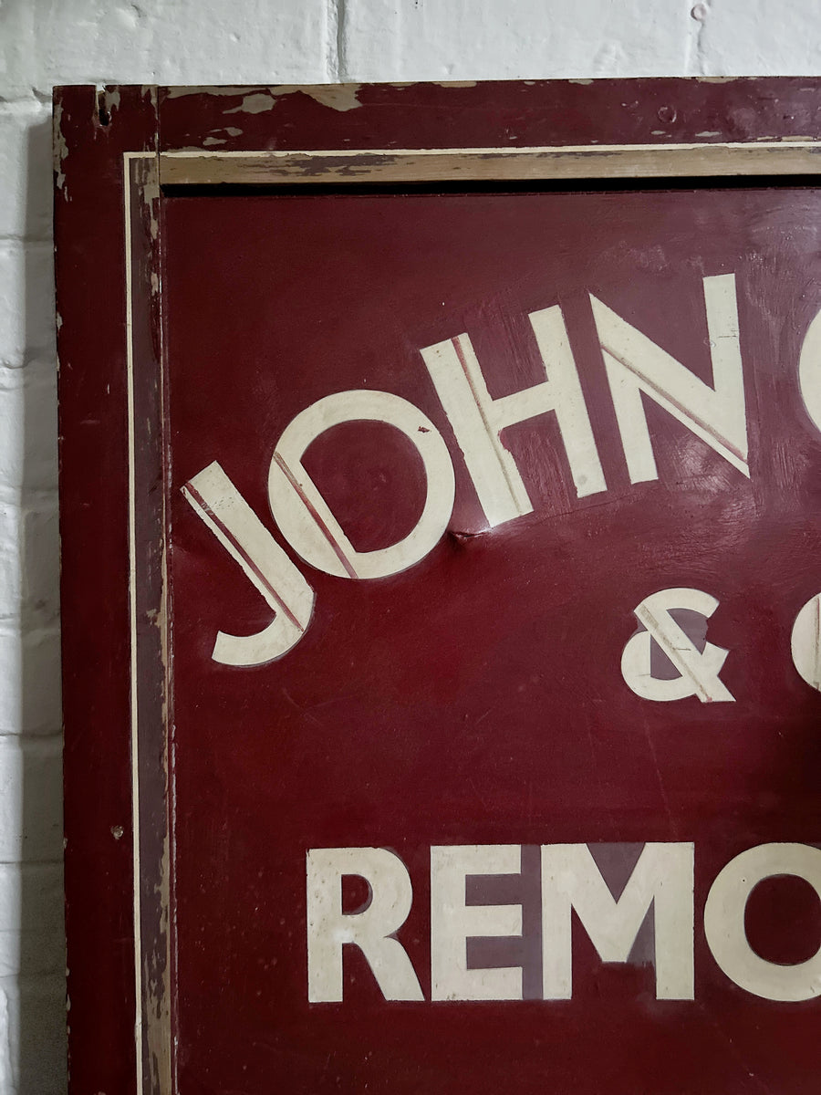 An early 20th Century 1930's hand painted Tradesmen advertising sign ...