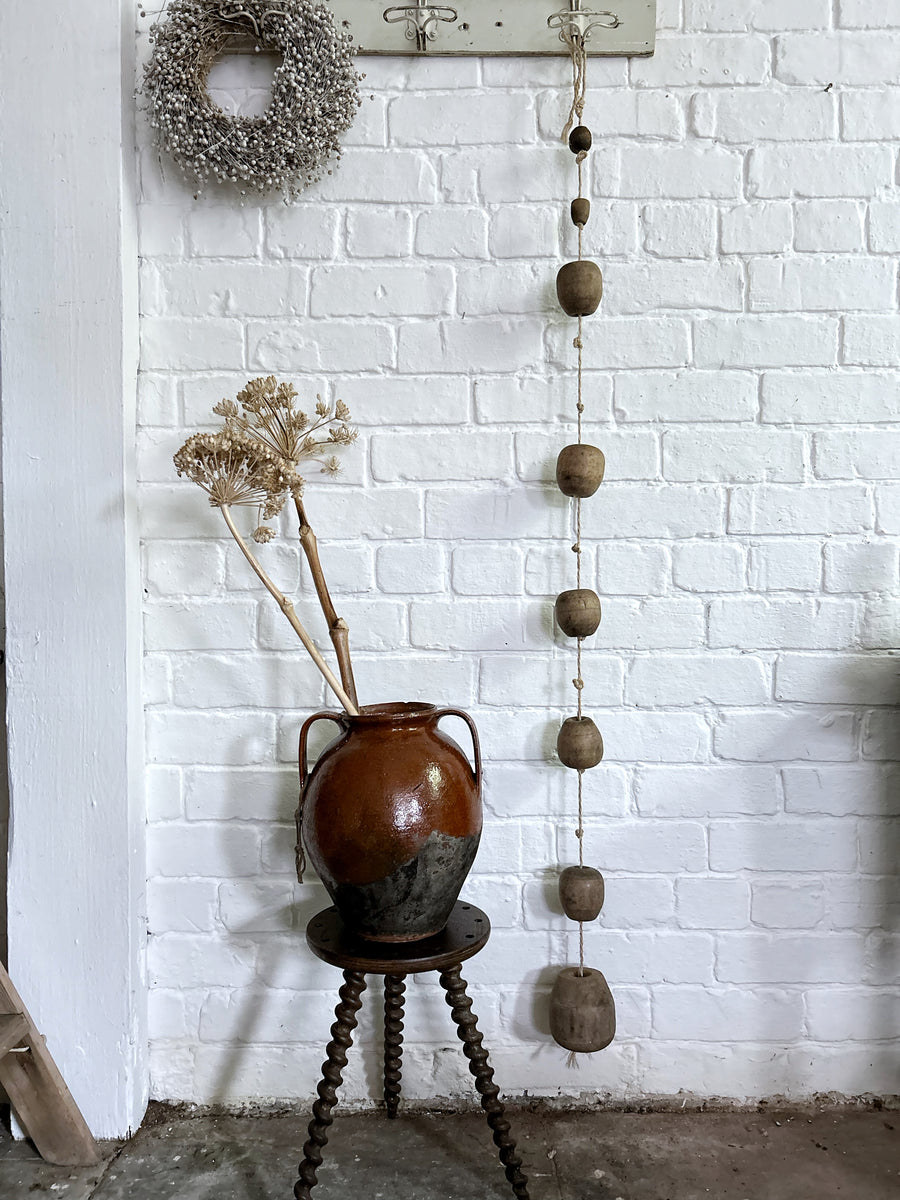 French vintage Long string of decorative turned wooden balls – The Old ...