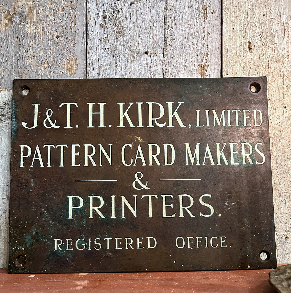 Solid Copper Vintage metal business sign printers card makers – The Old ...