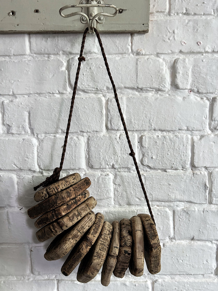 Large String of vintage cork fishing floats – The Old Potato Store