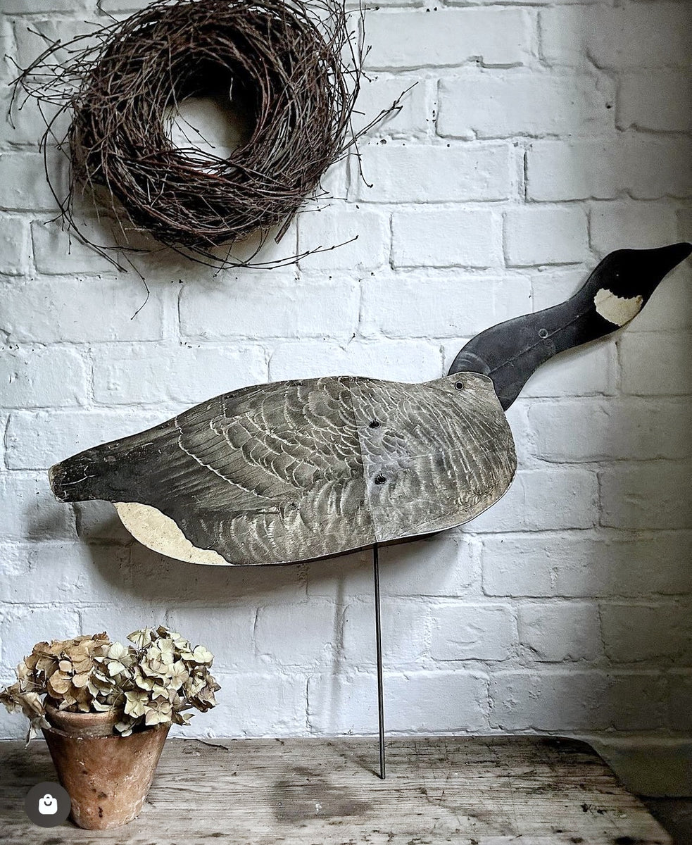 Vintage 1940's folding waxed card decoy goose R Johnson Seattle Washin ...