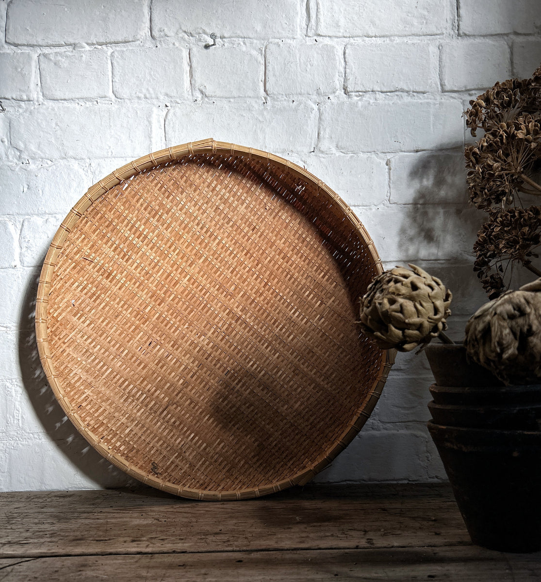 Vintage large bamboo Japanese drying basket – The Old Potato Store