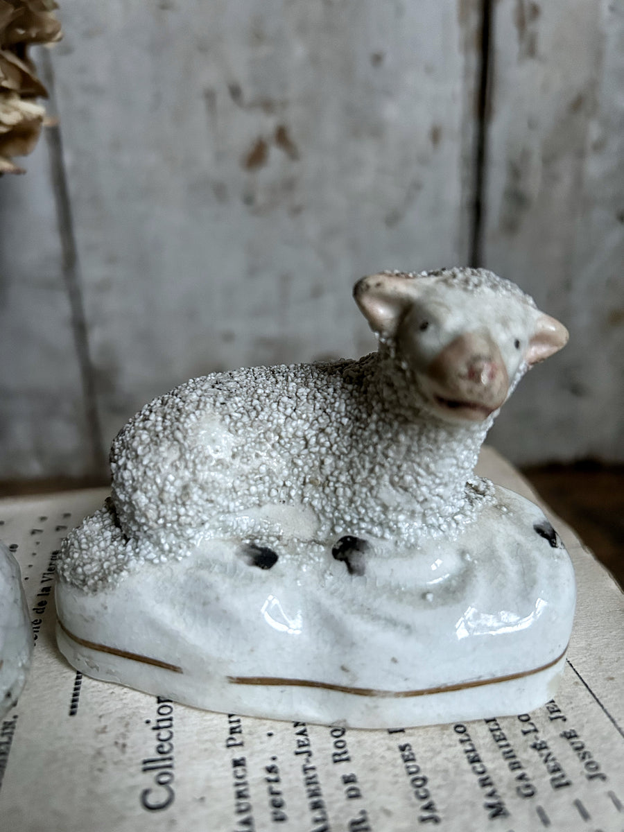 Pair of antique mid 19th Century Staffordshire pottery sheep – The Old ...