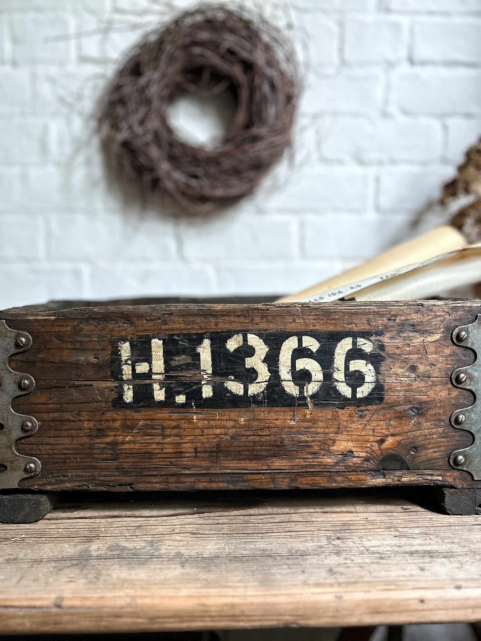 Vintage Industrial Wooden Stencilled Numbered railway crate – The Old ...