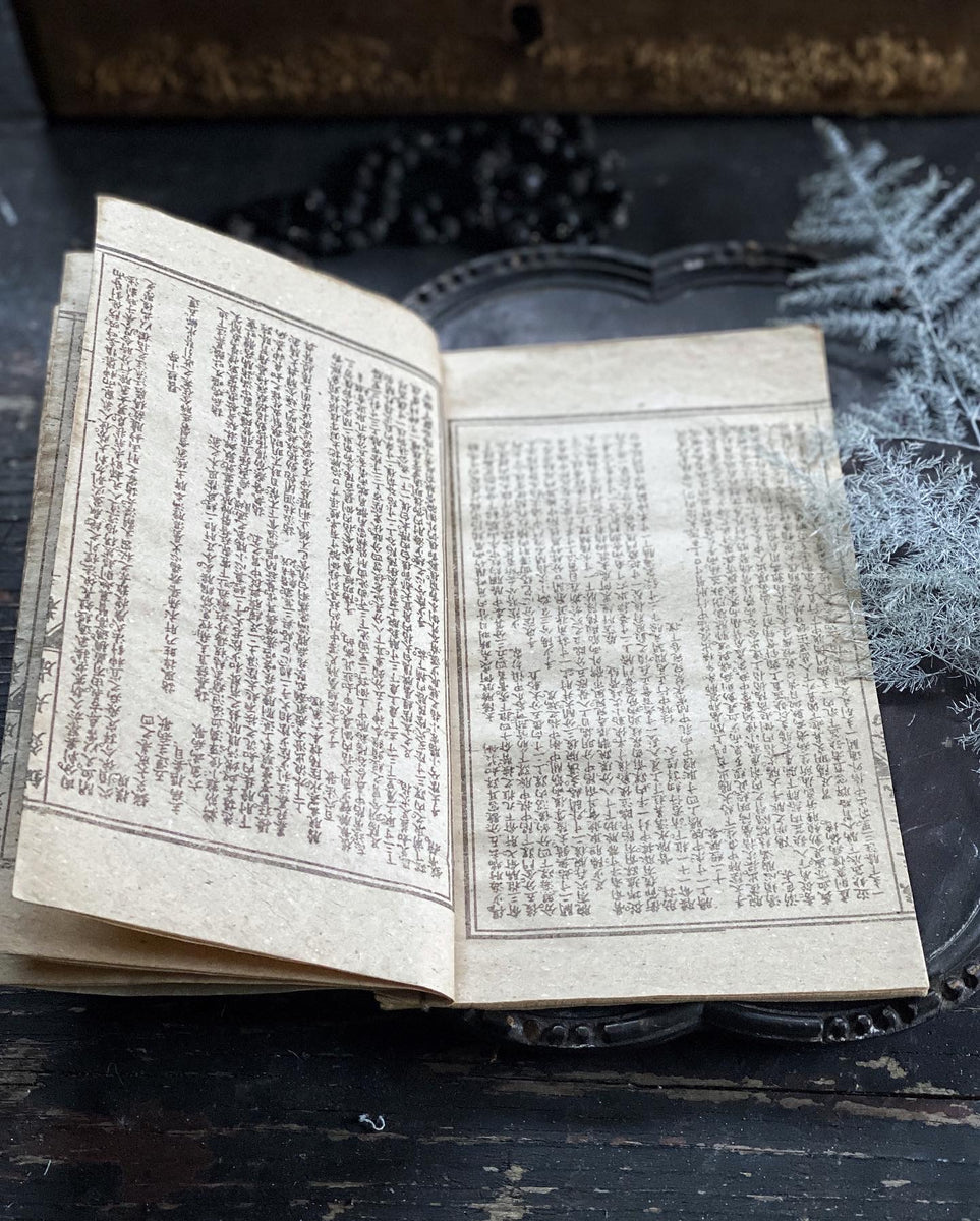 Vintage Japanese Buff Coloured Exercise Book with Calligraphy Stencil ...